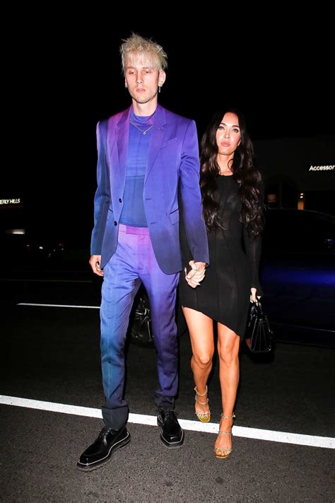 Megan Fox In A Black Mini Dress Arrives At The Nice Guy Out With