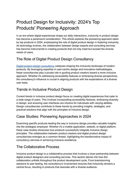 Ppt Product Design For Inclusivity 2024s Top Products Pioneering Approach Powerpoint