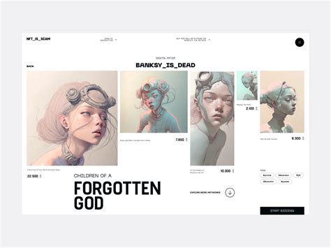 nft landing page design behance