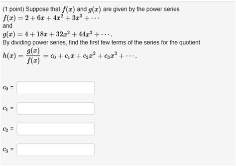 Solved 1 Point Suppose That F Z And G Z Are Given By The Chegg Com