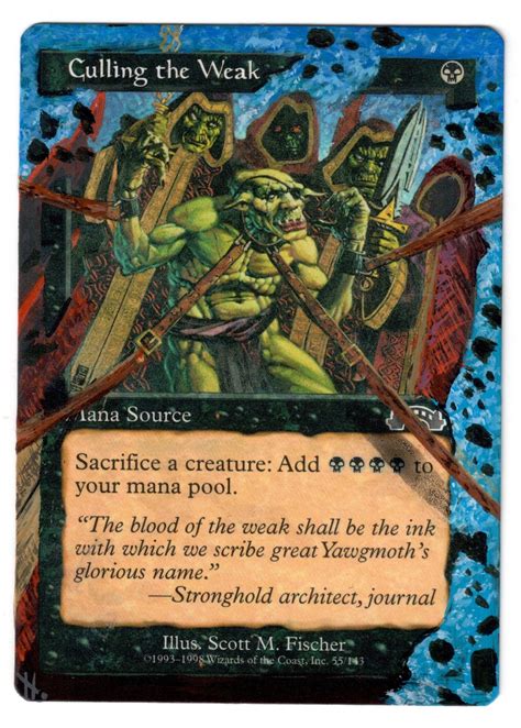 Culling The Weak Full Altered Art Mtg Magic Cedh Commander Old Border