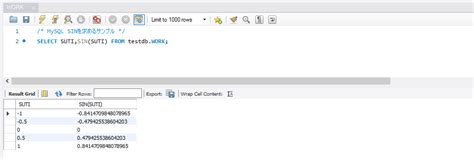 Sql道場 算術関数 Sin関数 けちゃふらんのシステム開発道具箱