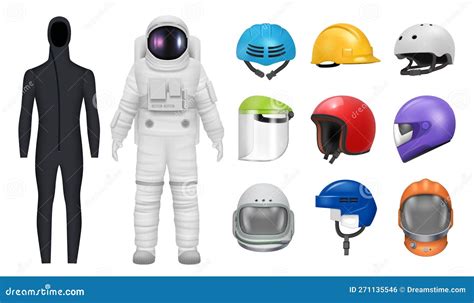 Racing Helmets Sport Protection For Head Decent Vector Realistic