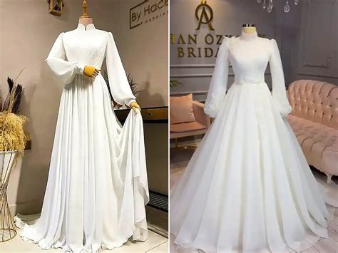 لباس سفید عروس پوشیده؛ ۱۵ عکس از مدل‌های شیک و پوشیده برای شب عروسی