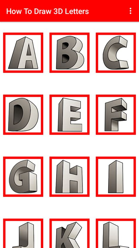 How To Draw 3d Letters
