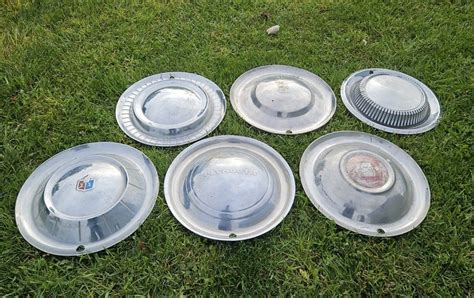 Lot Of 6 1940s 1950s 1960s Plymouth Hubcaps Wheel Covers Wall Art