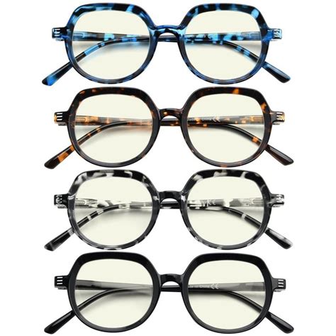 Reading Glasses Blue Light Blocking Funky 4 Pack Women Men Bifocal