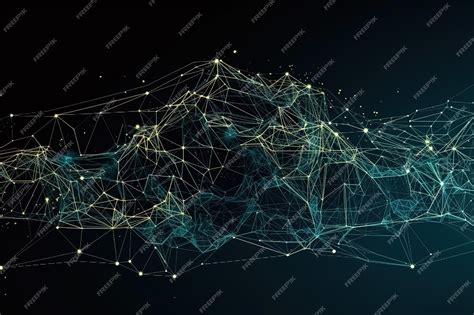 premium ai image wireframe background with plexus effect futuristic