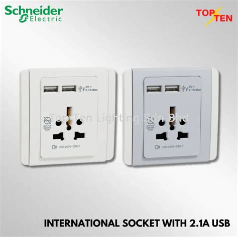 Schneider Neo International Socket With 21a Usb Puchong Selangor Kuala Lumpur Kl Malaysia
