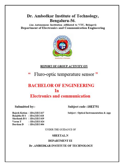 Main Project Synopsis Pdf Sensor Reliability Engineering