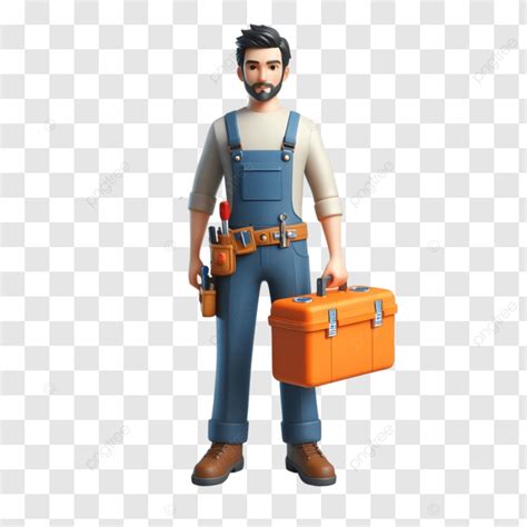 투명한 배경에 도구 상자를 들고 있는 3d 정비공 투명한 배경에 도구 상자를 들고 있는 3d 정비공 정비공 수리공 Png 일러스트 및 이미지 에 대한 무료 다운로드