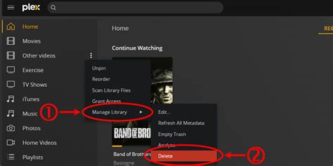 how to delete a library in plex plexopedia