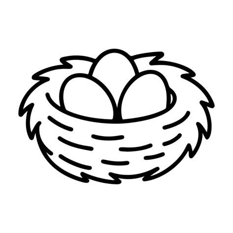Nest Black And White Clipart Royalty Free Clip Art Of A Birds Nest