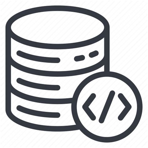 Database Server Storage Coding Programming Development Icon