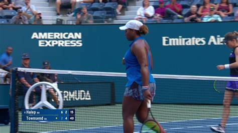Slamtracker Townsend Wins The Point With A Backhand Volley Winner