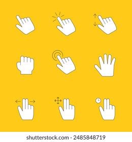 Computer Mouse Click Cursor Gray Arrow Stock Vector Royalty Free