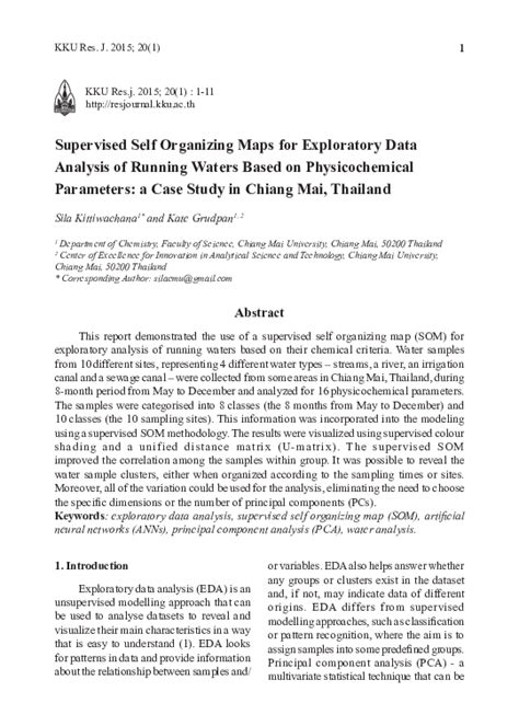 Pdf Supervised Self Organizing Maps For Exploratory Data Analysis Of