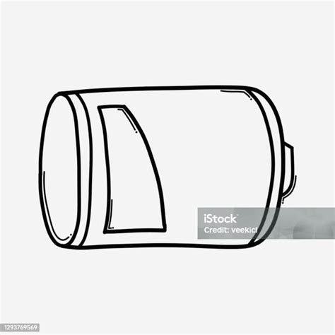 배터리 낙서 벡터 아이콘이 부족합니다 그리기 스케치 일러스트레이션 손 그린 선 Eps10 그리기에 대한 스톡 벡터 아트 및 기타