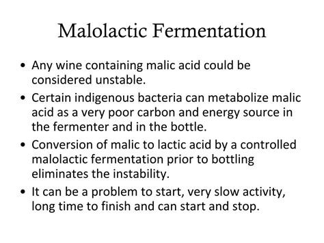 Ppt Impact Of Malolactic Fermentation Strain On Wine Composition