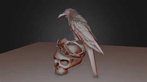 Skull And Crow Npr Shader Download Free 3d Model By Szyszz 9f48237