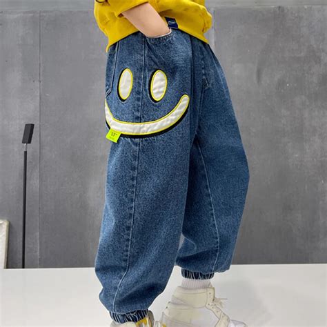 남아용 헐렁한 데님 바지 아동용 잘 생긴 가을 바지 7 8 9 10 11 12 13 14 세 봄 2023 신상 Aliexpress