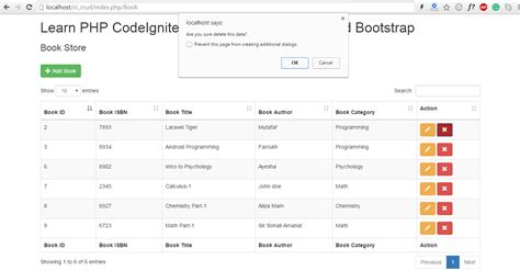 Crud Menggunakan Codeigniter Ajax Boostrap Mysql