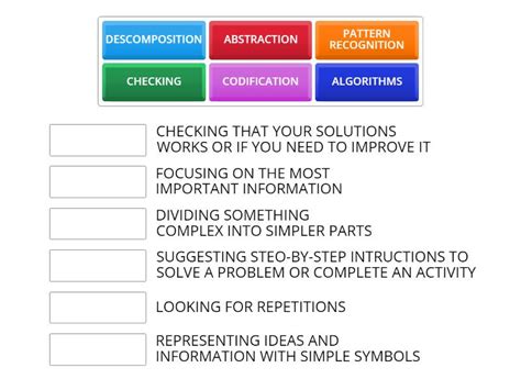Computational Thinking Match Up