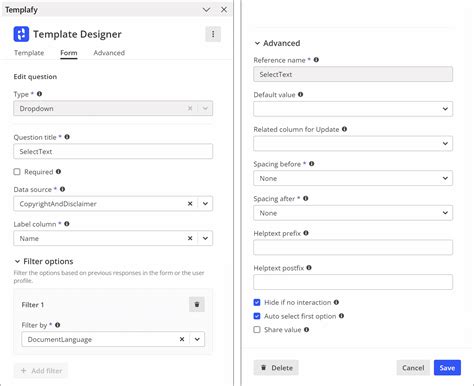 How To Show Copyright And Disclaimer Text In The Document Language Set In The User Profile
