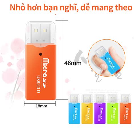 Mua Usb Đầu đọc Thẻ Nhớ Micro Sd Cổng đầu Lọc Thẻ Nhớ Mini Dùng Cho Máy Tính Laptop Otg Loa