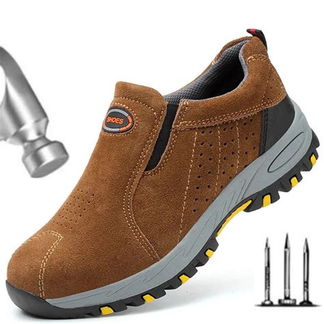 Mens Steel Toe Composite Steel Toe Shoes Cap For Workplace And Casual