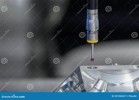 The Multi Axiscmm Probe Measure Dimension Of The Aluminium Casting