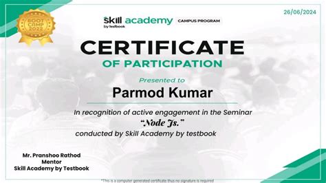 Parmod Kumar On Linkedin Nodejsdeveloper Skillacademy Campusprogram