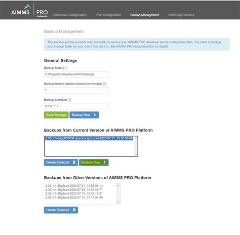 How To Access And Restore Aimms Pro Backup Aimms Community