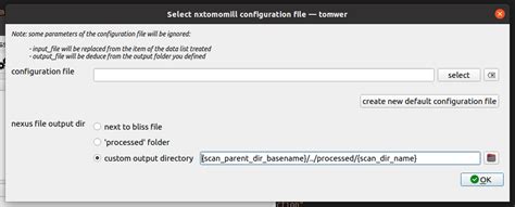 User Inputs Formatting And Keywords — Tomwer Documentation