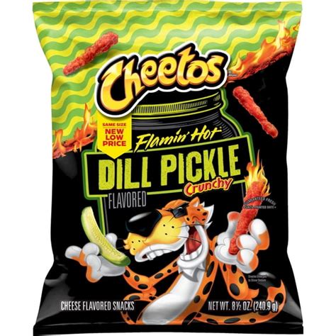 Cheetos Puffs Flamin Hot Dill Pickle Cheese Flavored Snacks 25oz