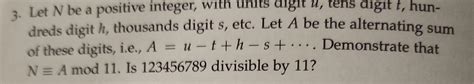 Solved 3 Let N Be A Positive Integer With Units Digit U Chegg Com