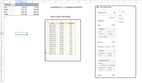 pivot table sum as a calculated field r sheets