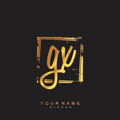 Initial Gx Monogram With Grunge Template Design 21798524 Vector Art At Vecteezy