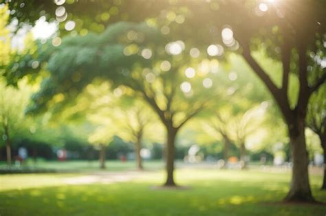 Premium Photo Blur Defocused Park Garden Tree In Nature Background