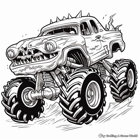 El Toro Loco Monster Truck Coloring Page