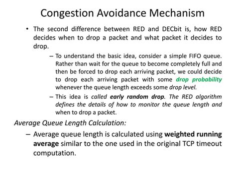 Congestion Avoidance In Tcp Ppsx