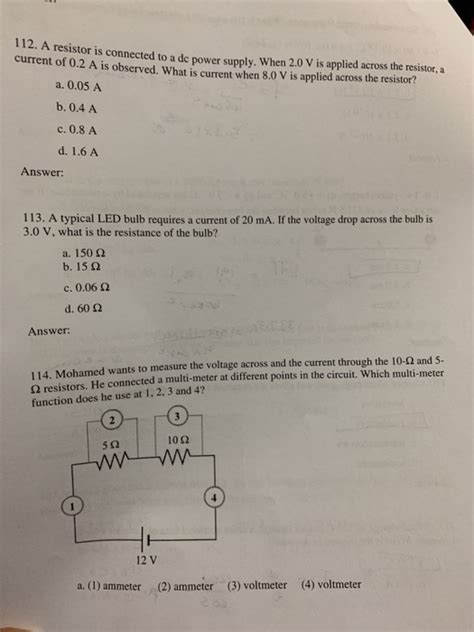 Solved A Resistor Is Connected To A De Power Supply Chegg Com