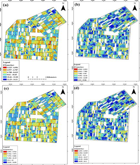 Evapotranspiration Map Calculated By Sebal Algorithm For A 8 April 2019 Download Scientific