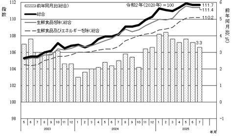 水戸市消費者物価指数（令和2年（2020年）基準） 令和7年（2025年）7月分 ／茨城県