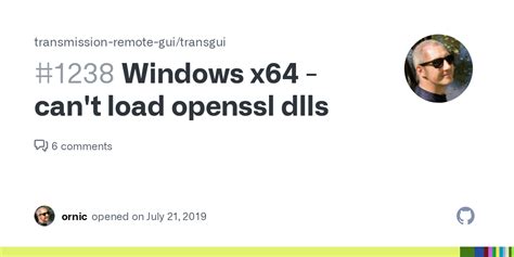 windows x64 can t load openssl dlls · issue 1238 · transmission