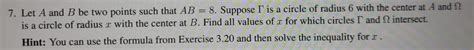 Solved Let A And B Be Two Points Such That AB Chegg Com