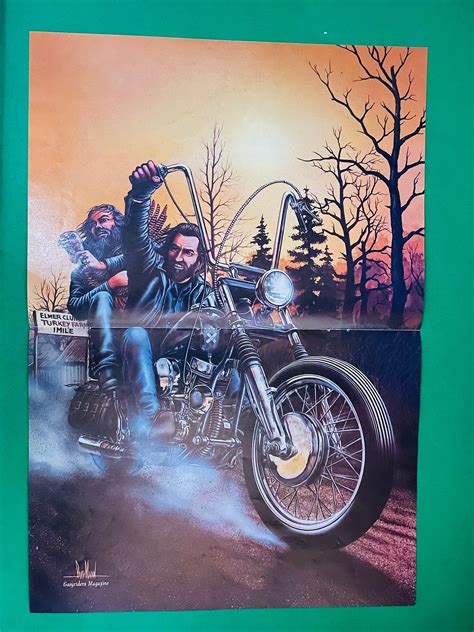 80s David Mann Biker Art Centerfolds Part 1 Vintage Outlaw Biker