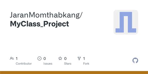 Github Jaranmomthabkangmyclassproject