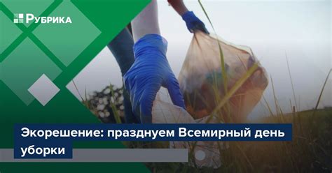 Экорешение празднуем Всемирный день уборки Рубрика