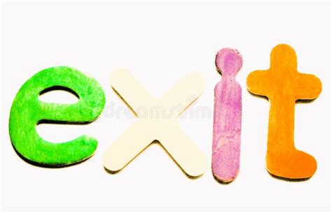 The Exit Note On The Door Stock Image Image Of Circle 318252777